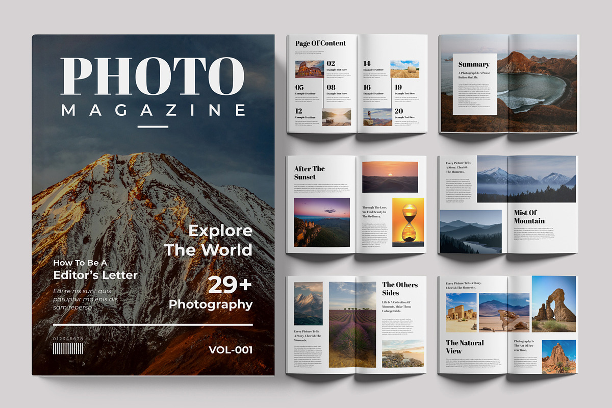Photo Book Magazine Layout