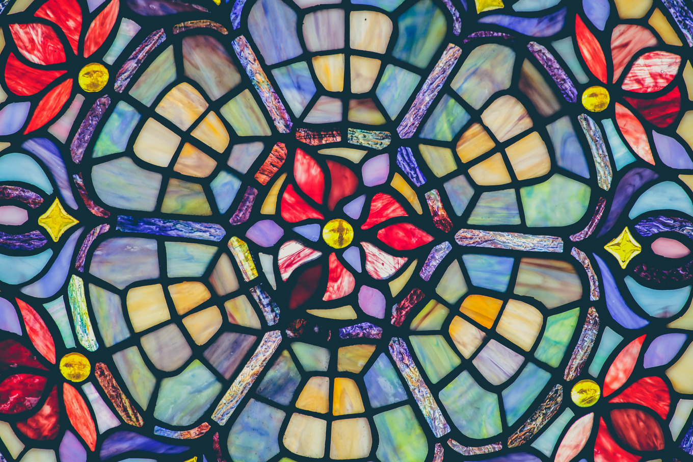 Colorful Stained Glass, an Abstract Photo by Tamara Lance