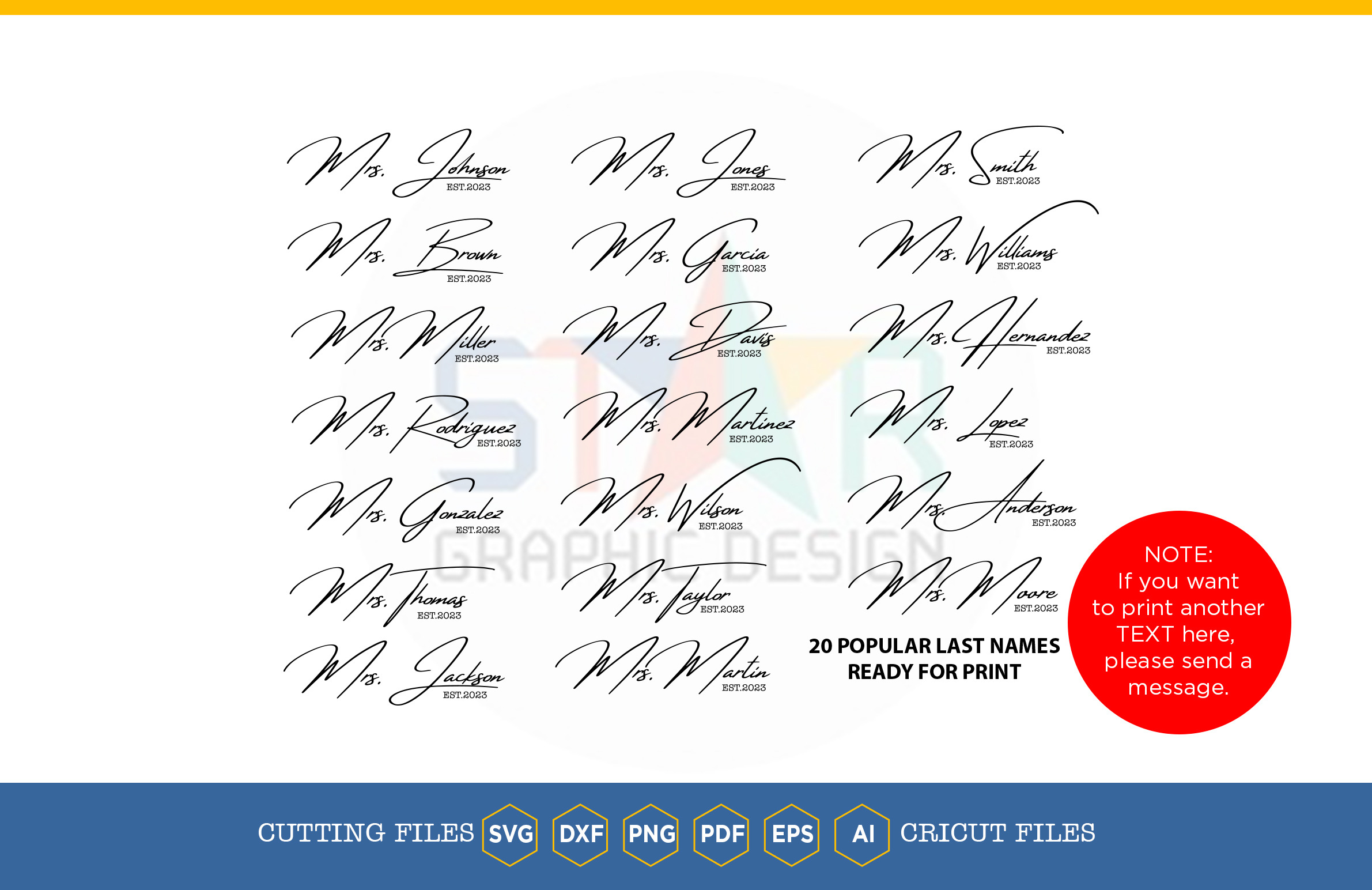 20 Personalized Last Names svg, an Object Graphic by Star Graphic ...