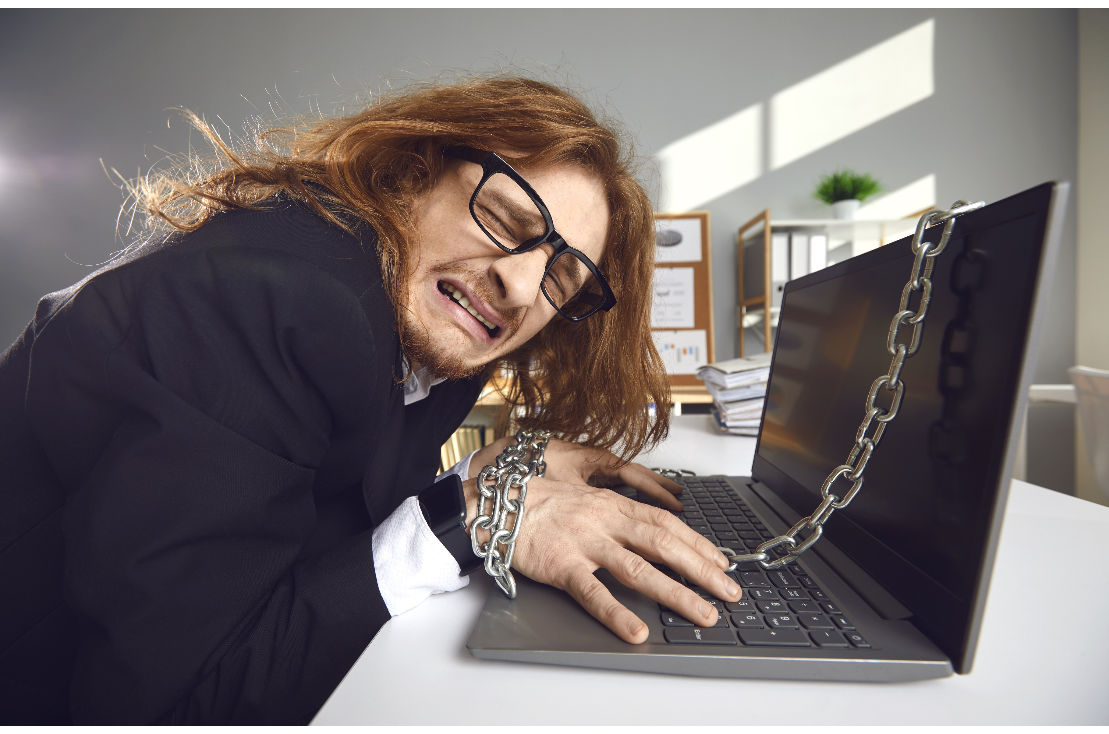 Side view of a tired crazy office, a Business Photo by StudioRomantic