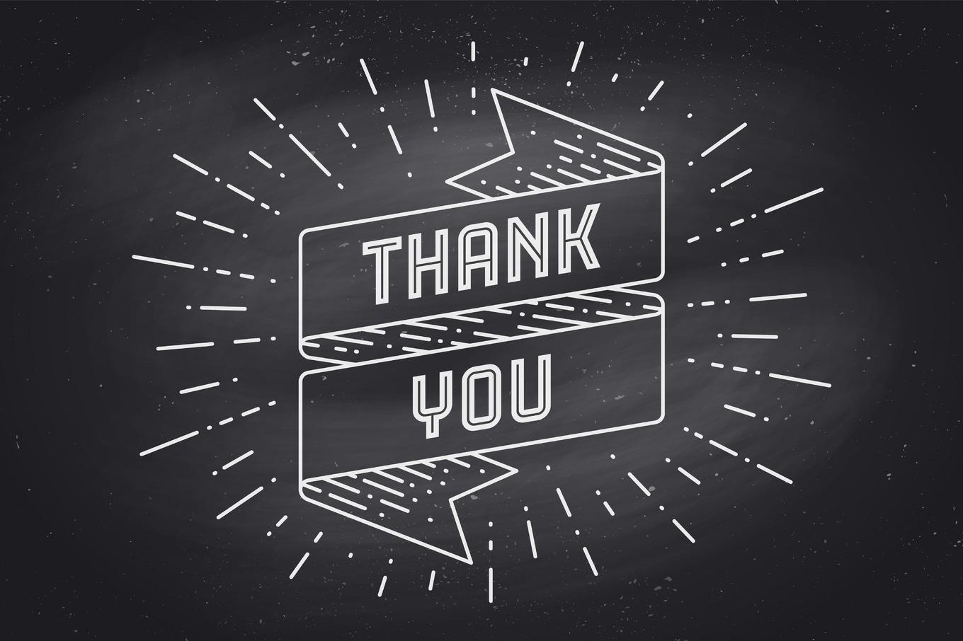 Ribbon banner with text Thank You | Decorative Illustrations ~ Creative ...
