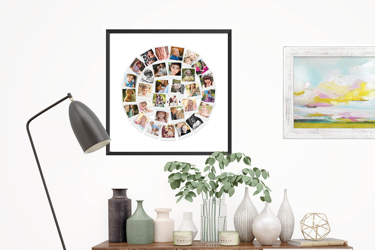 Circle Photo Collage Template, a Stationery Template by AIW SOLUTIONS