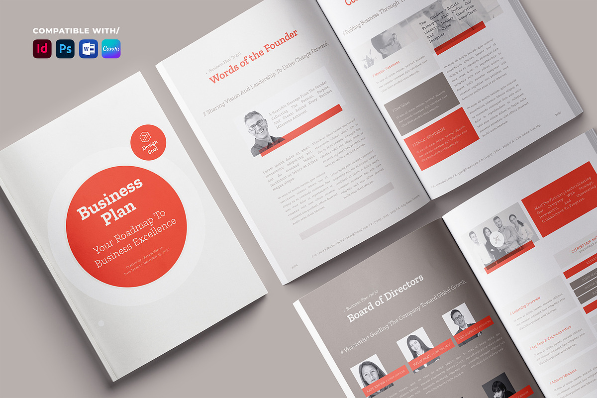 Business Plan Template, a Brochure Template by Designsoul14