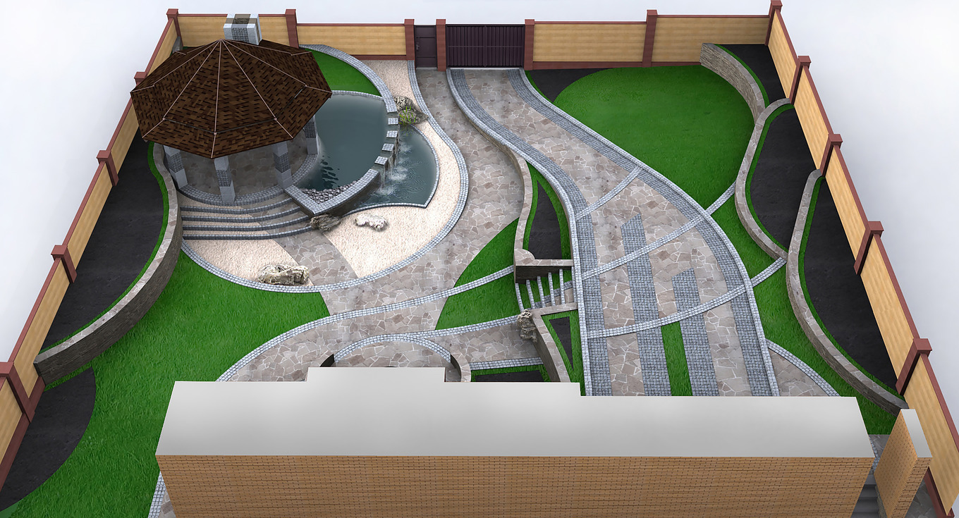 Complete garden landscaping containing landscape, design, and ...