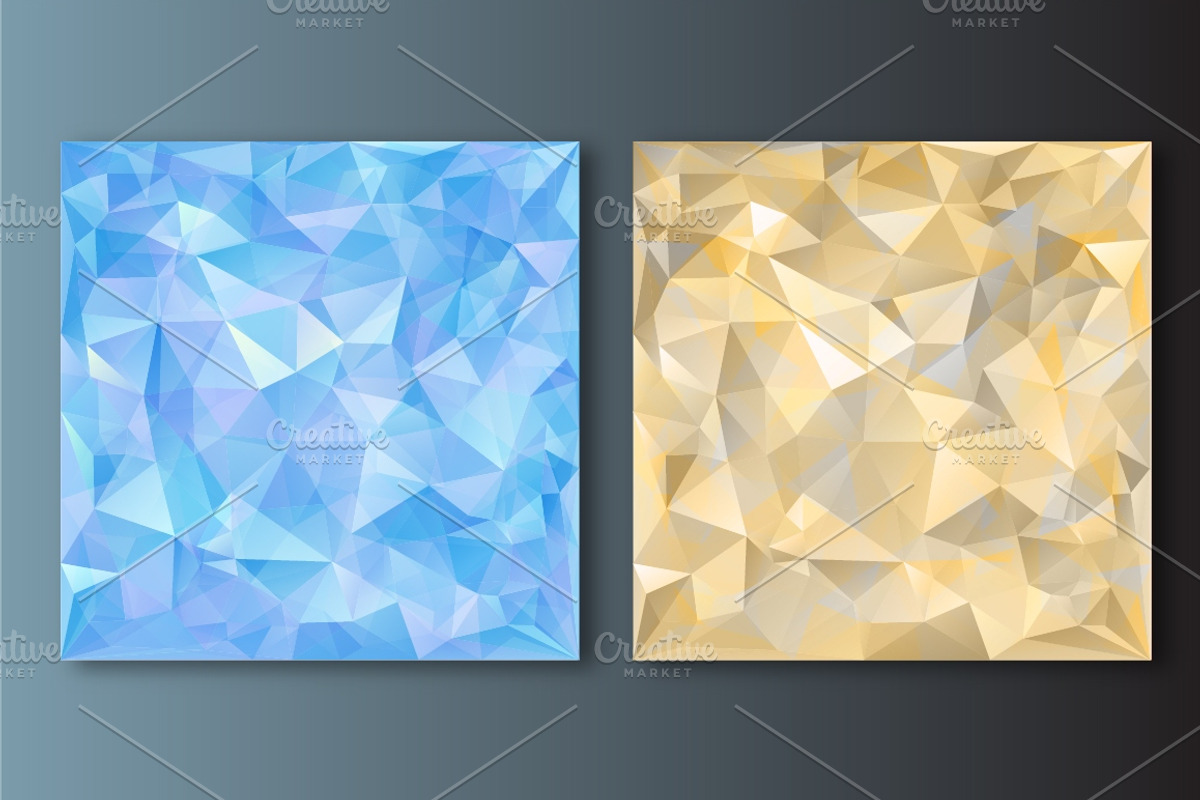 5 geometric crystal backgrounds, a Pattern Graphic by Olga Proz