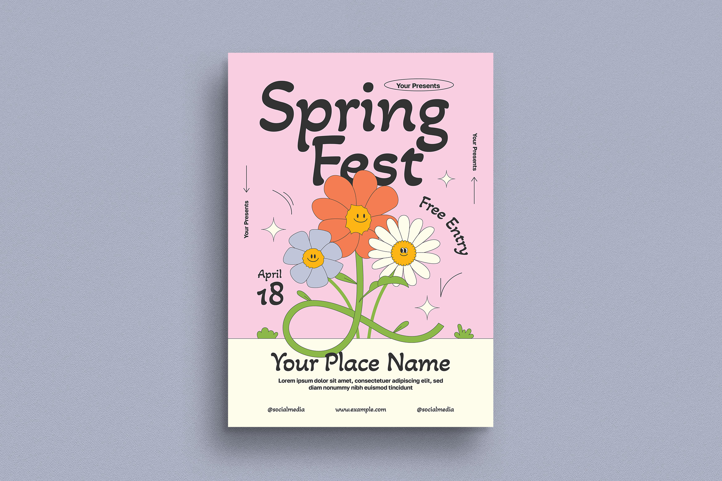 Spring Festival Event Flyer, a Flyer Template by Guuver
