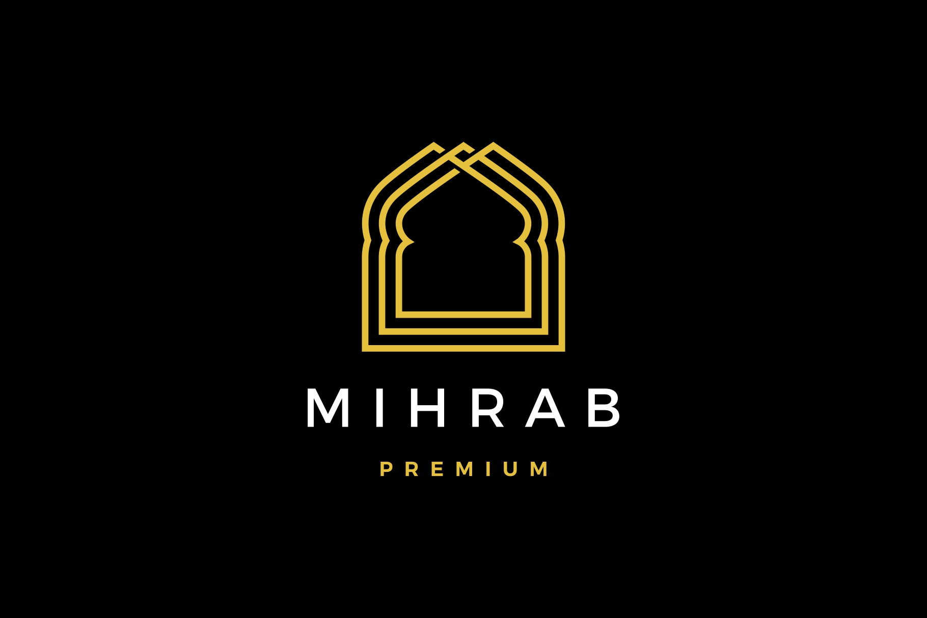 mihrab logo vector icon illustration, a Branding & Logo Template by vastard