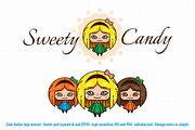 Sweety Candy Clip Art Logo Mascot, a Branding & Logo Template by Manudesign