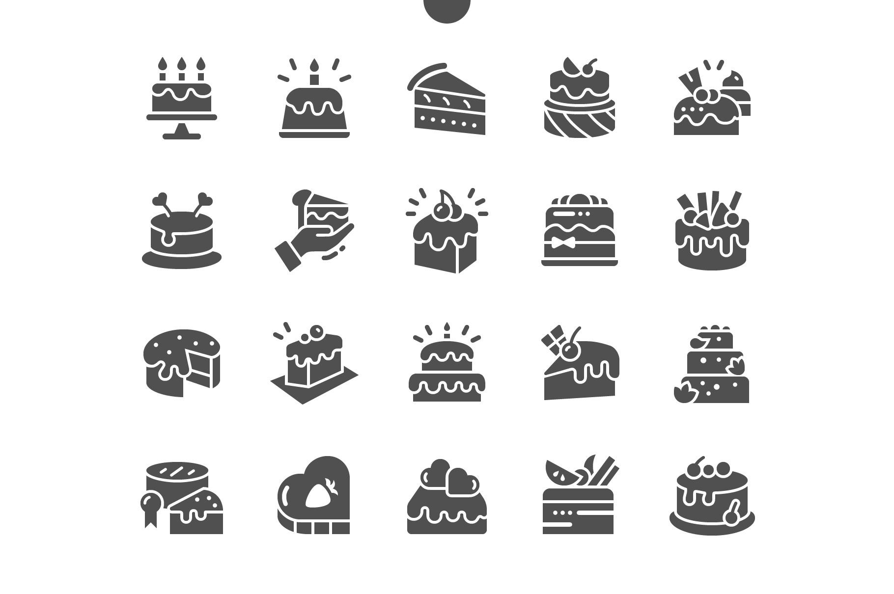 Cakes Icons, a Solid Icon by Palau | Creative Market