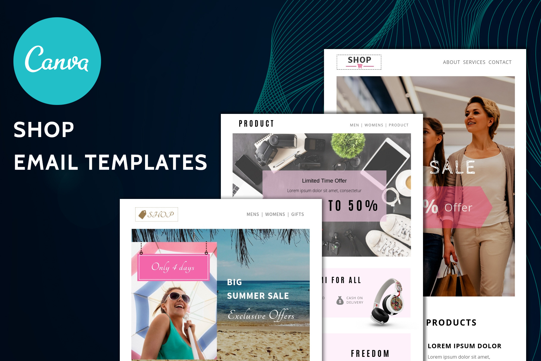 Canva Shop Email Templates, an Email Template by Pennyblack Templates
