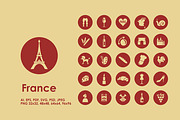 France simple icons, an Outline Icon by Palau