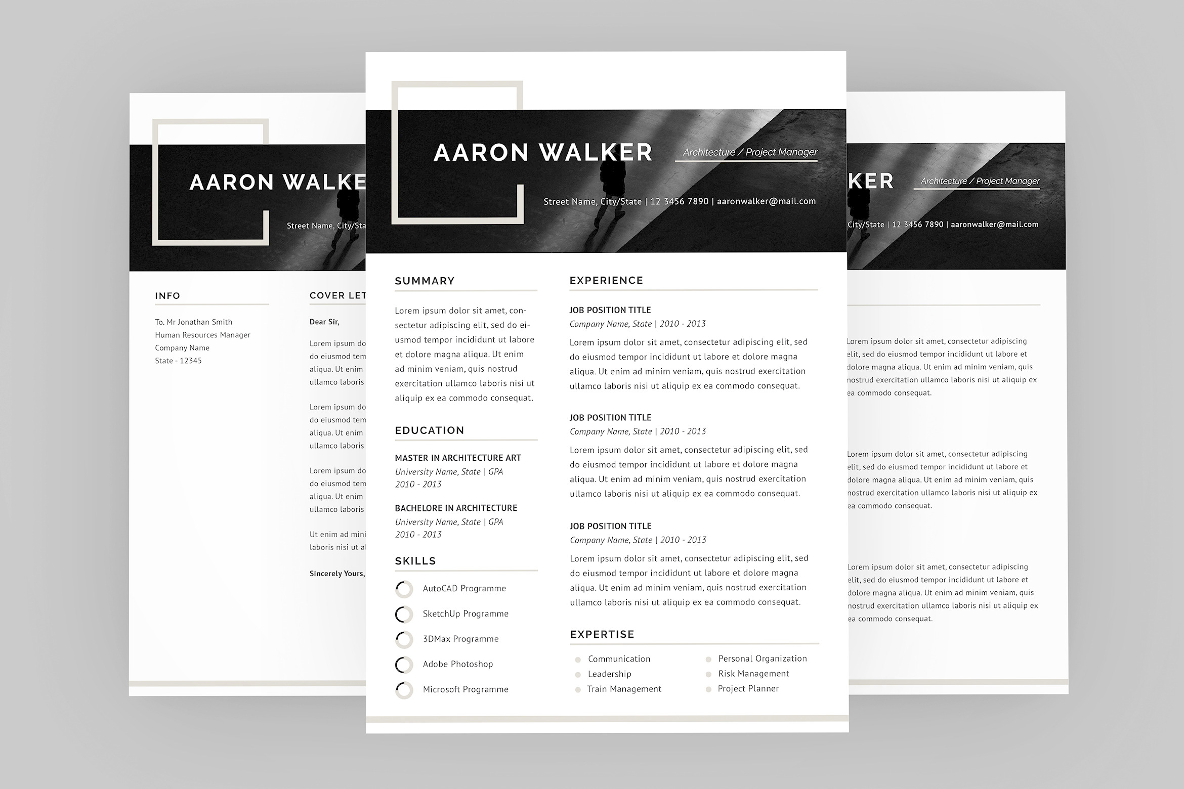 Aaron Manager Resume Designer, a Resume Template by AQR Studio