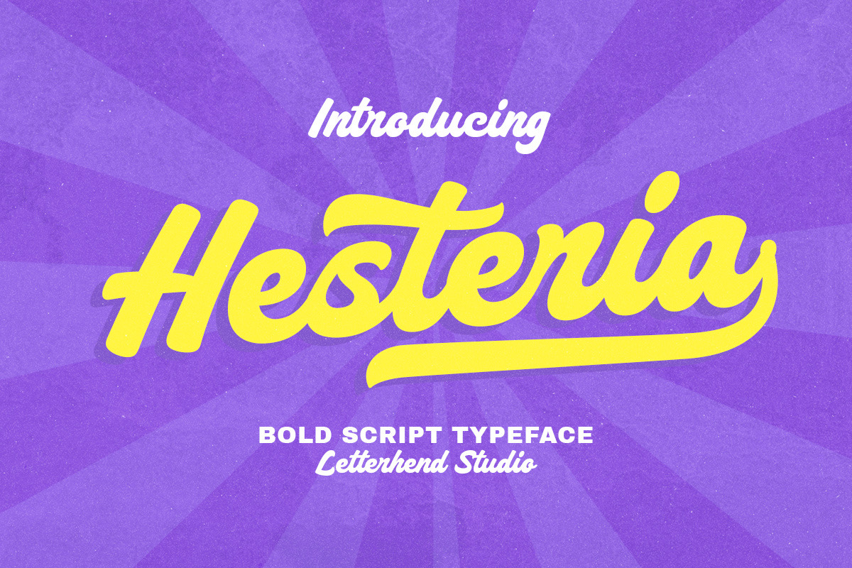 Hesteria Bold Script, a Script Font by Letterhend Studio