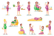 Pregnant women set, an Object Graphic by valeri_si