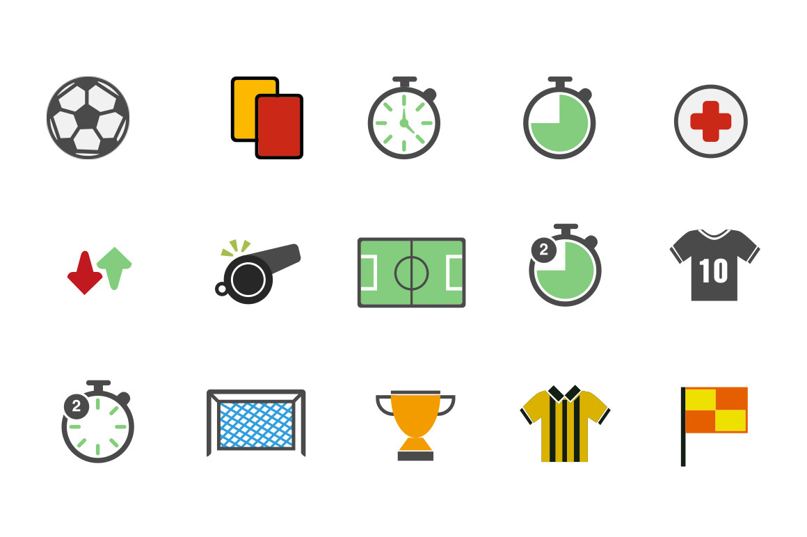 15 Soccer Icons, an Icon by Creative VIP