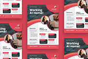Working at Home - Flyer, a Flyer Template by Haidezign