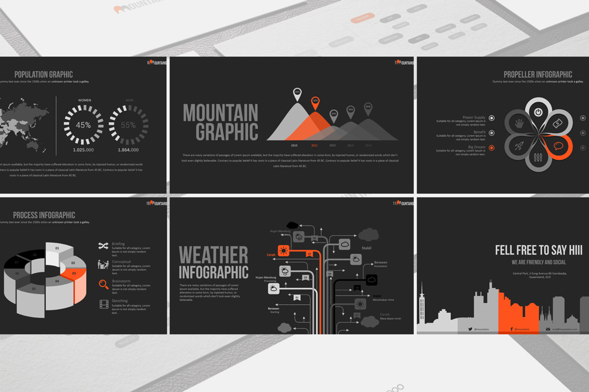 Mountains Powerpoint Template, a Presentation Template by Dedijuniadi ...