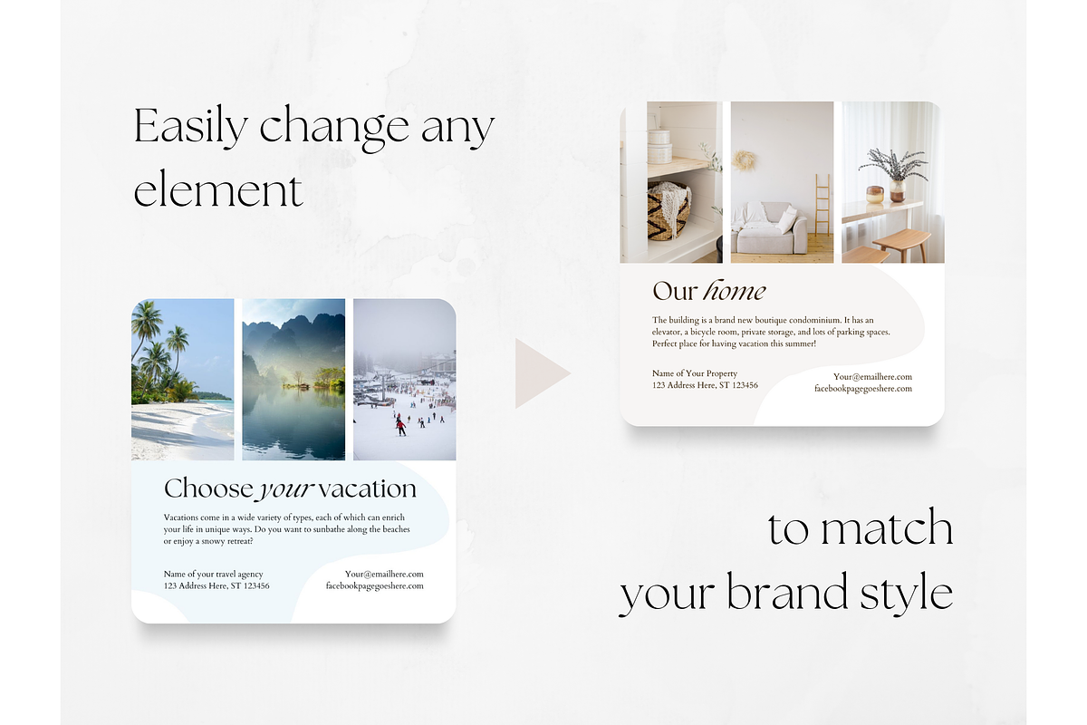 70 Travel Social Media Posts, a Social Media Template by PatternLab.