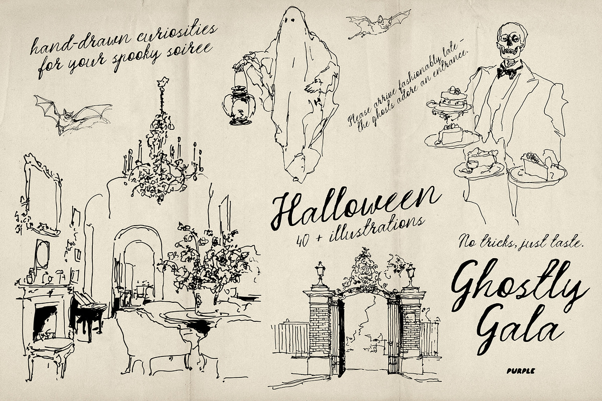 Ghostly Gala: Halloween Clipart