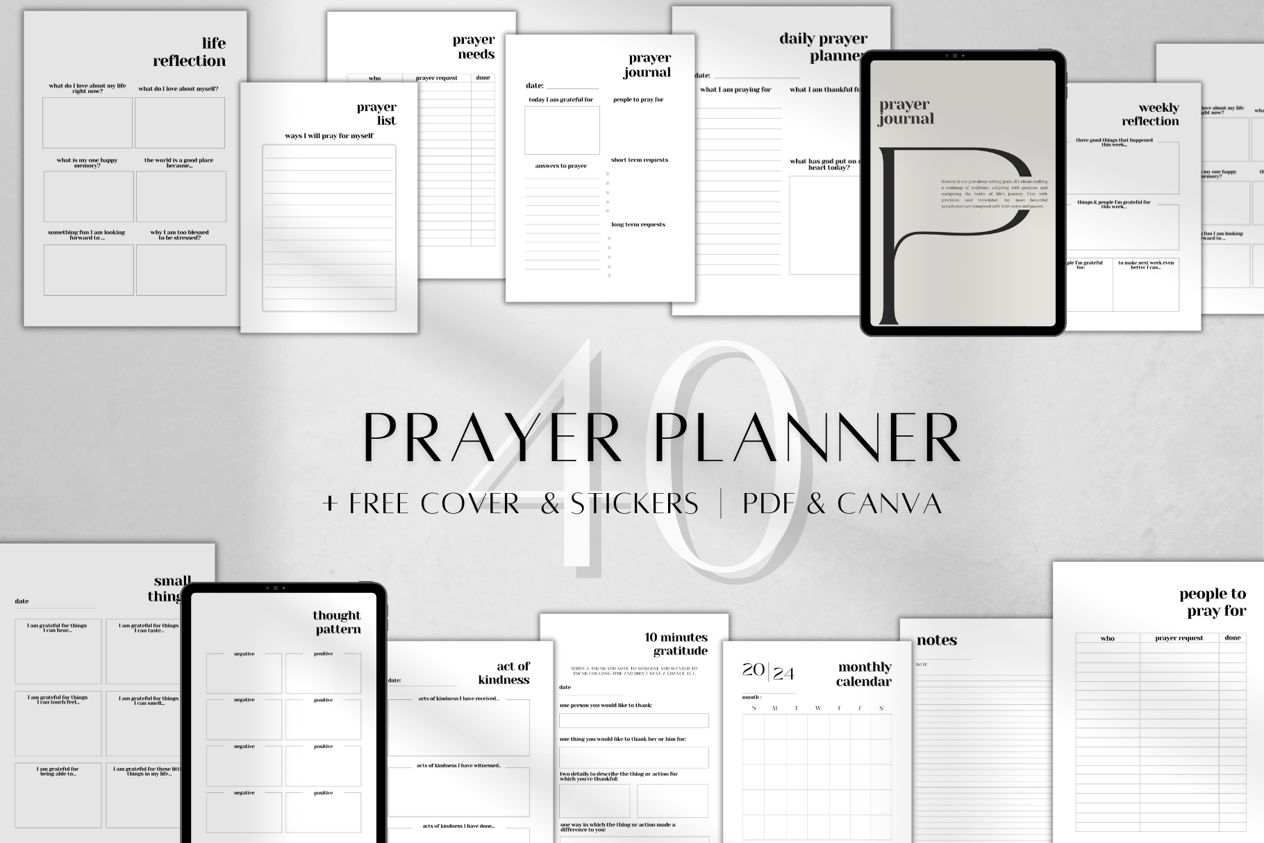 Prayer Planner Printable, a Stationery Template by BRANDcontent ...