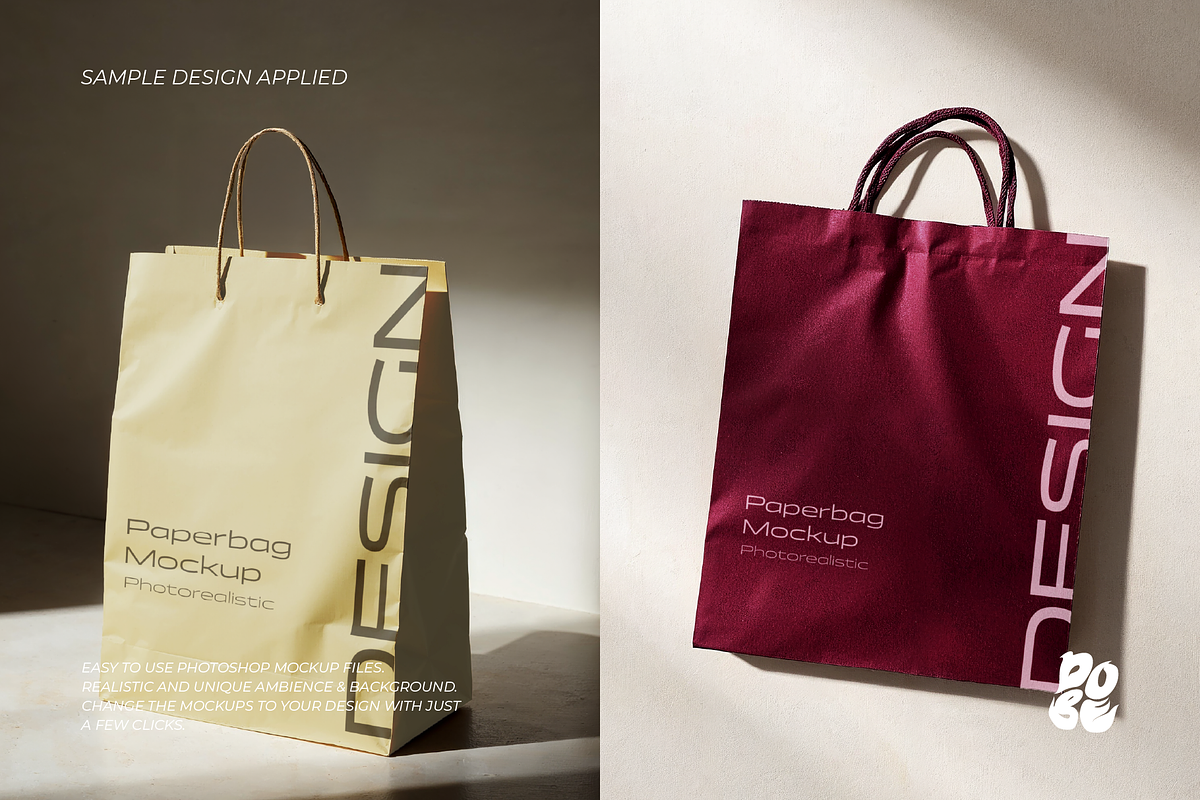 Paperbaggy Mockup Set - Vol 1, a Packaging Mockup by DOBE Studio