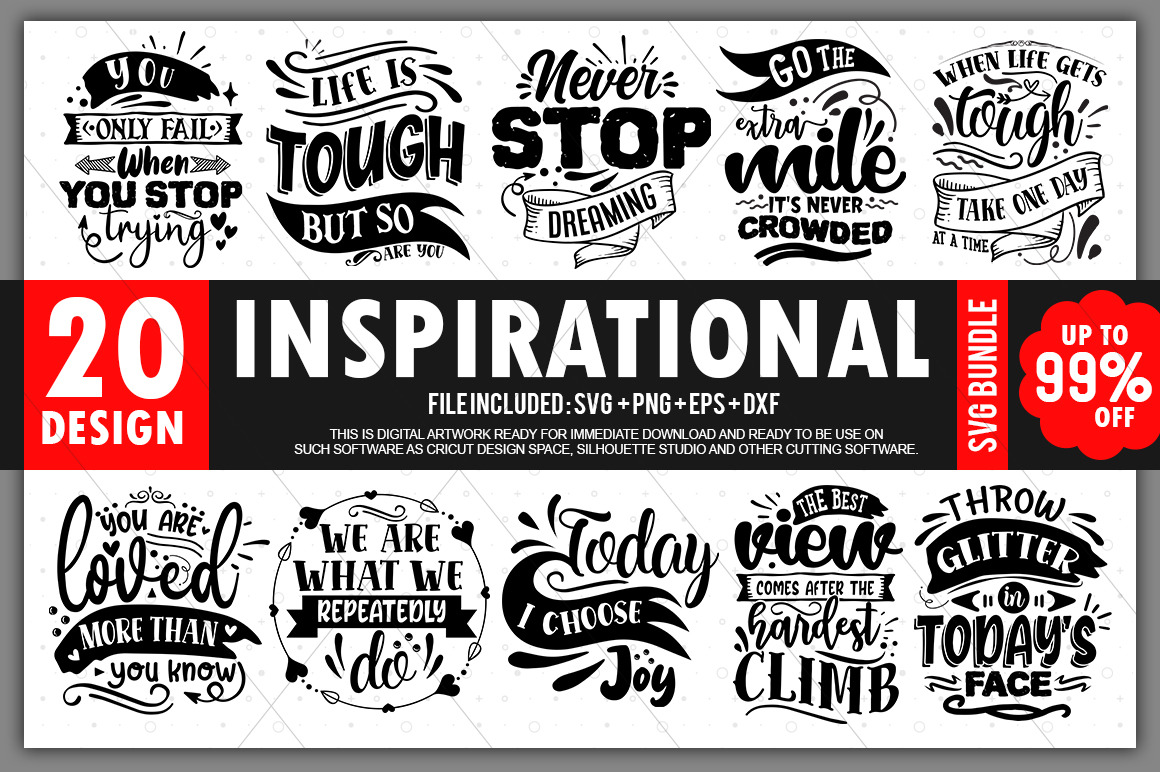 Inspirational SVG Bundle Vol 1, an Illustration by DESIGNAVO