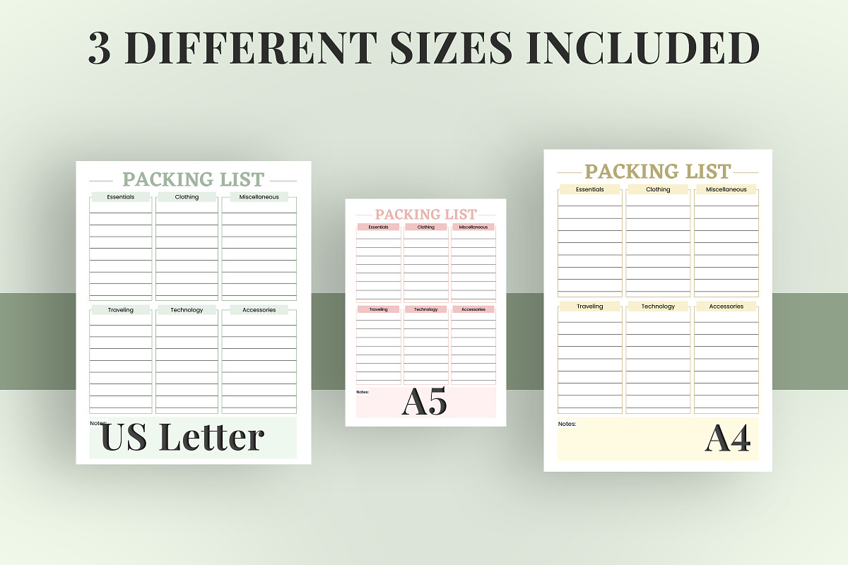 Editable Packing List Printable, a Marketing Template by Snapybiz