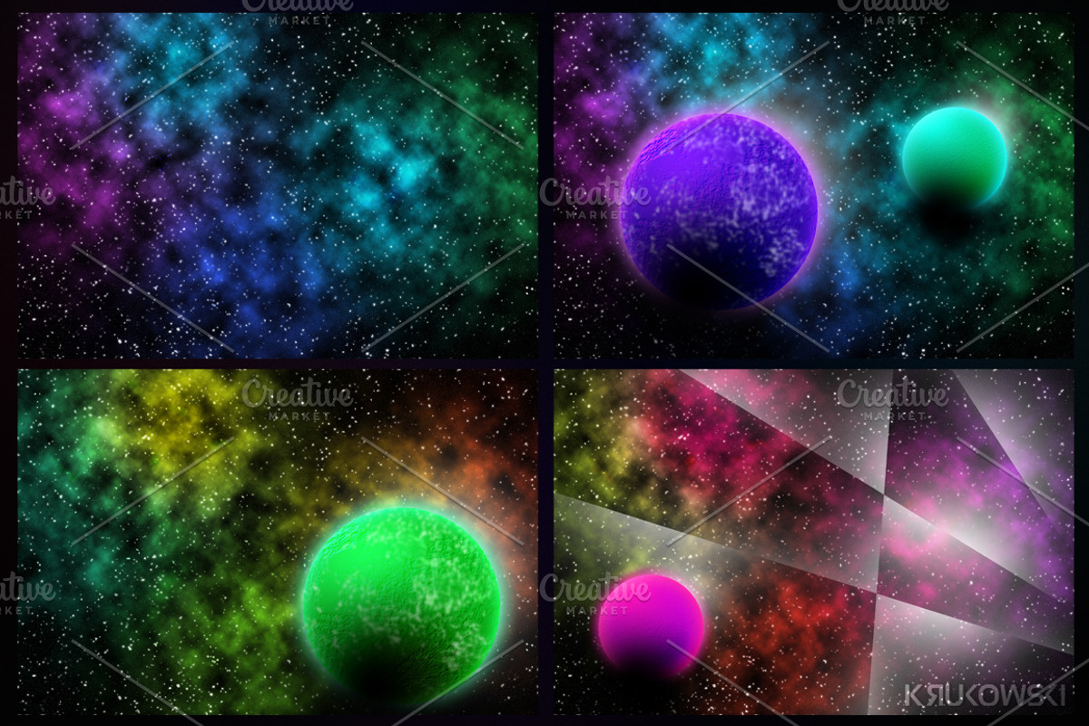 Space Cosmic Background, a Texture Graphic by Krukowski Graphics
