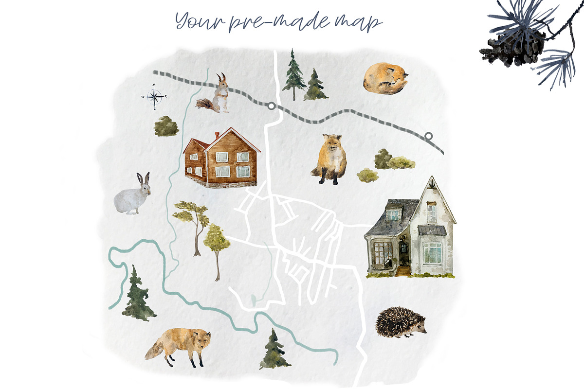Forest Landscape Map Creator animals, an Animal Illustration by ...