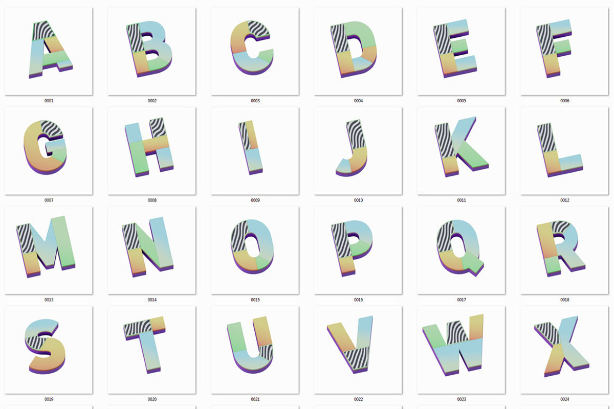 Geometric Art – 3D Lettering, a Graphic by MIIM | Creative Market