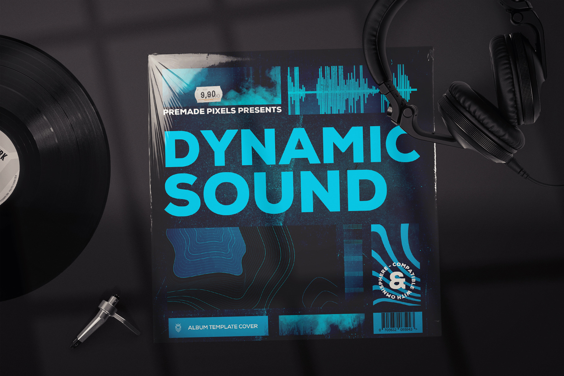 Dynamic Sound Album Cover Art, a Templates & Theme by PremadePixels.com