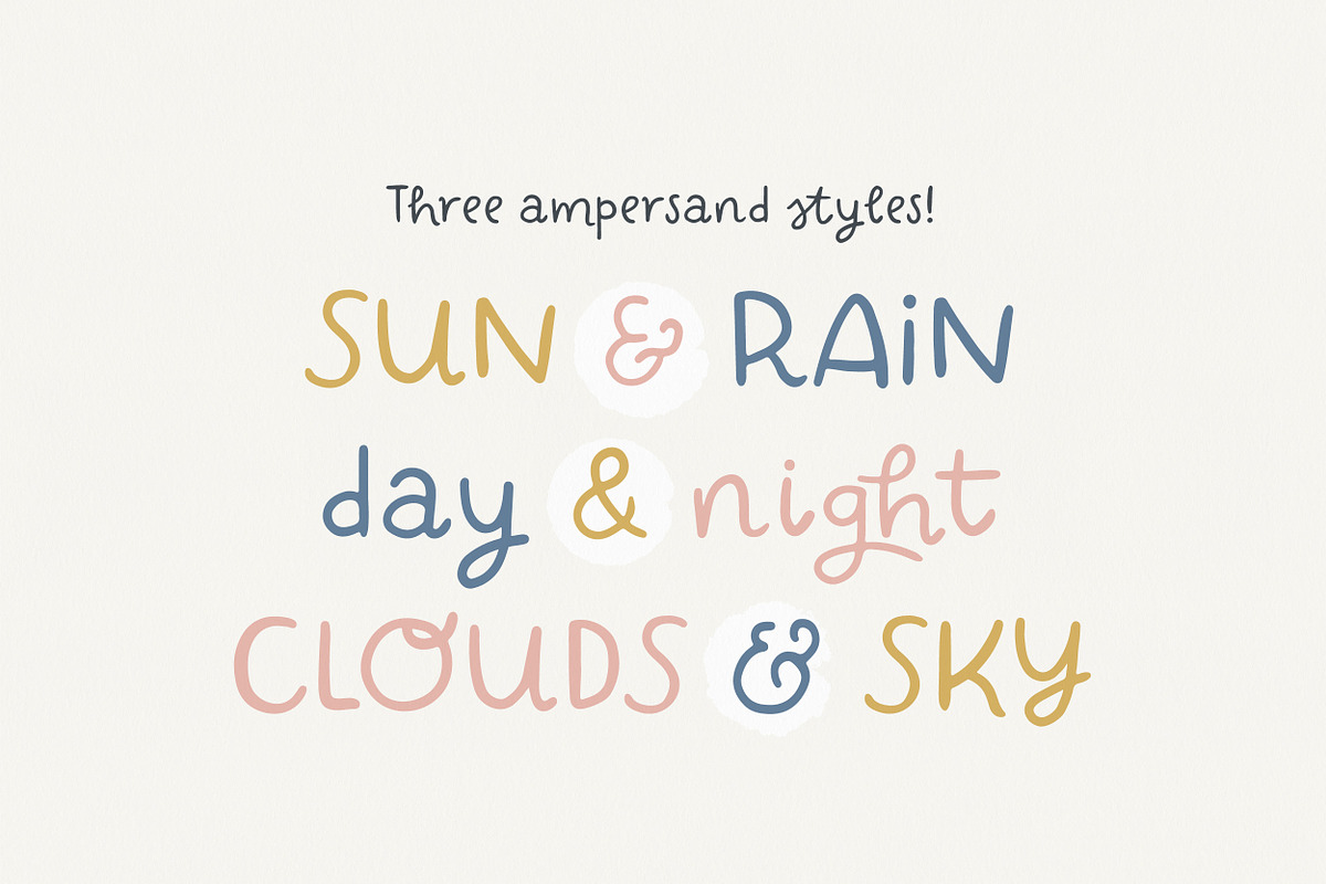 Rainbows | fun handwritten font, a Script Font by Point and Poem