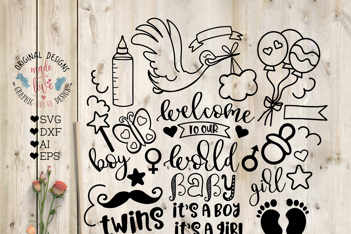 New Baby Graphics - Cut Files, an Object Illustration by Graphic House ...