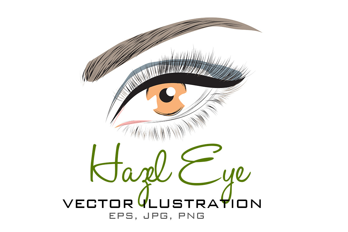 Hazel Eye Vector Illustration, an Illustration by esylvia | Creative Market