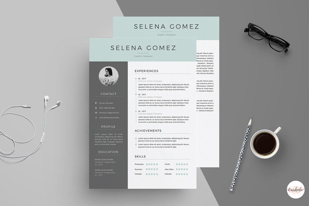 Professional CV Template, a Resume Template by Emaholic Template