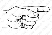 Hand Pointing Direction Finger | Illustrations ~ Creative Market