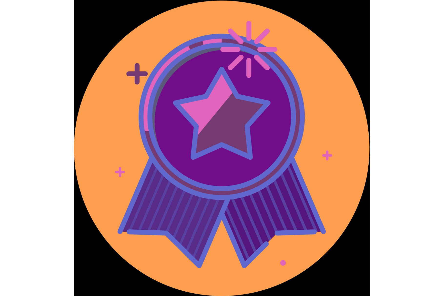 Best of badge with ribbon icon award champion label, an Object ...