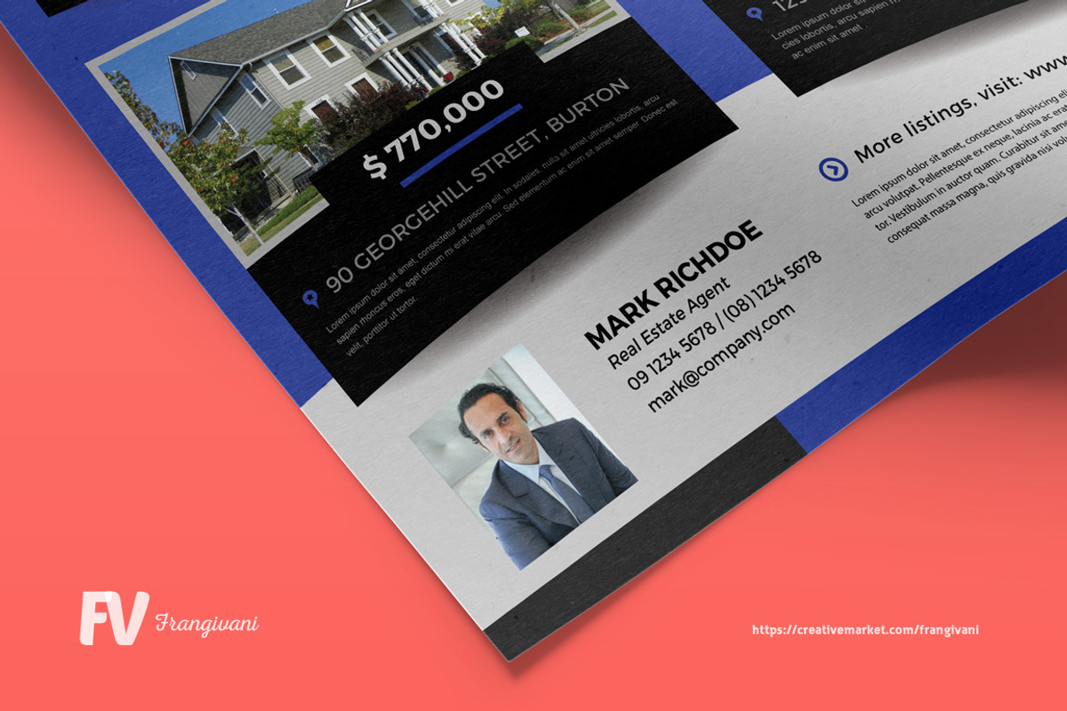 Multiple Home Listing Flyer Template, a Flyer Template by frangivani