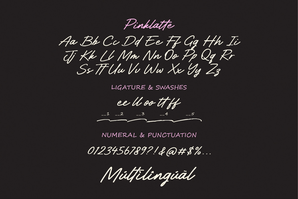Pinklatte Handwritten Brush Font | Creative Market