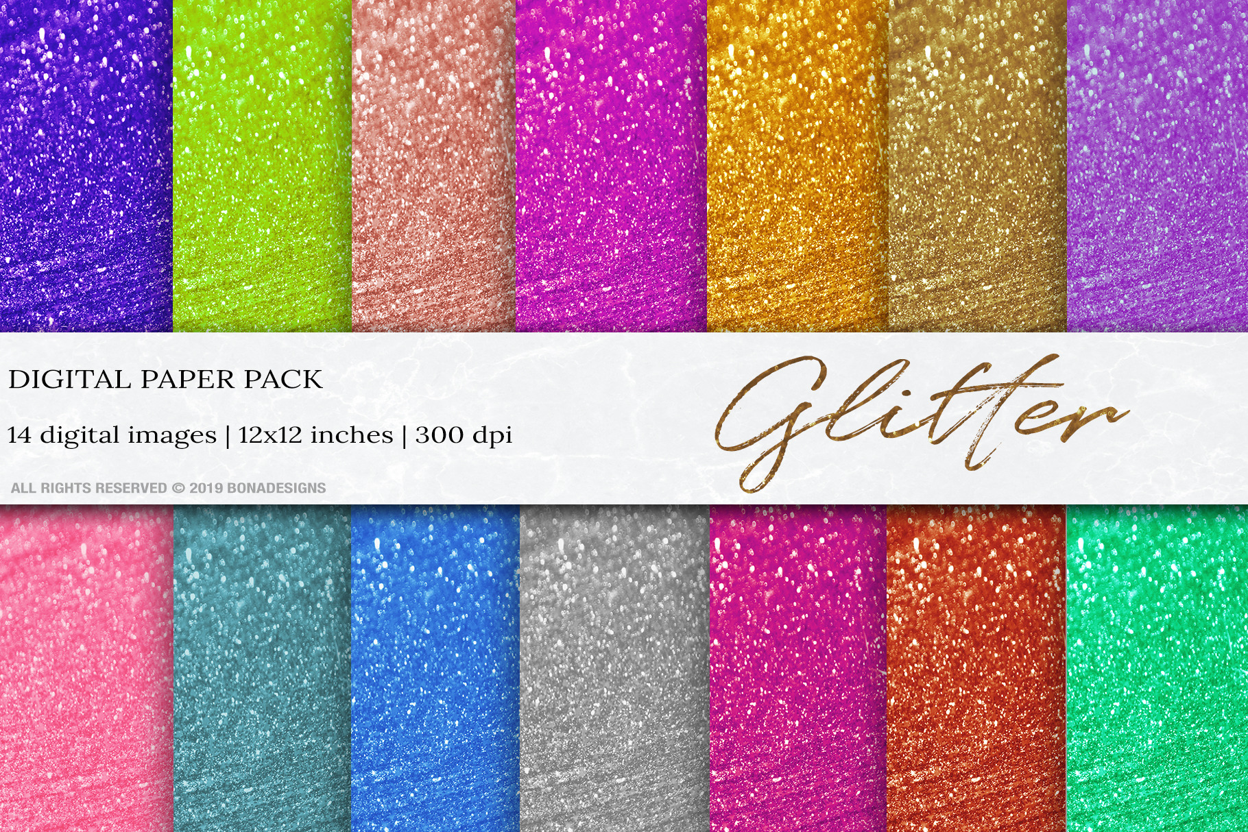Glitter Background, Digital Papers, a Texture Graphic by BonaDesigns