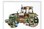Tractor Photo collage template, a Stationery Template by AIW SOLUTIONS