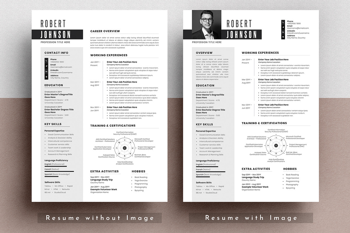 Clean Resume Cv Template Word Pages, a Resume Template by Tbunny