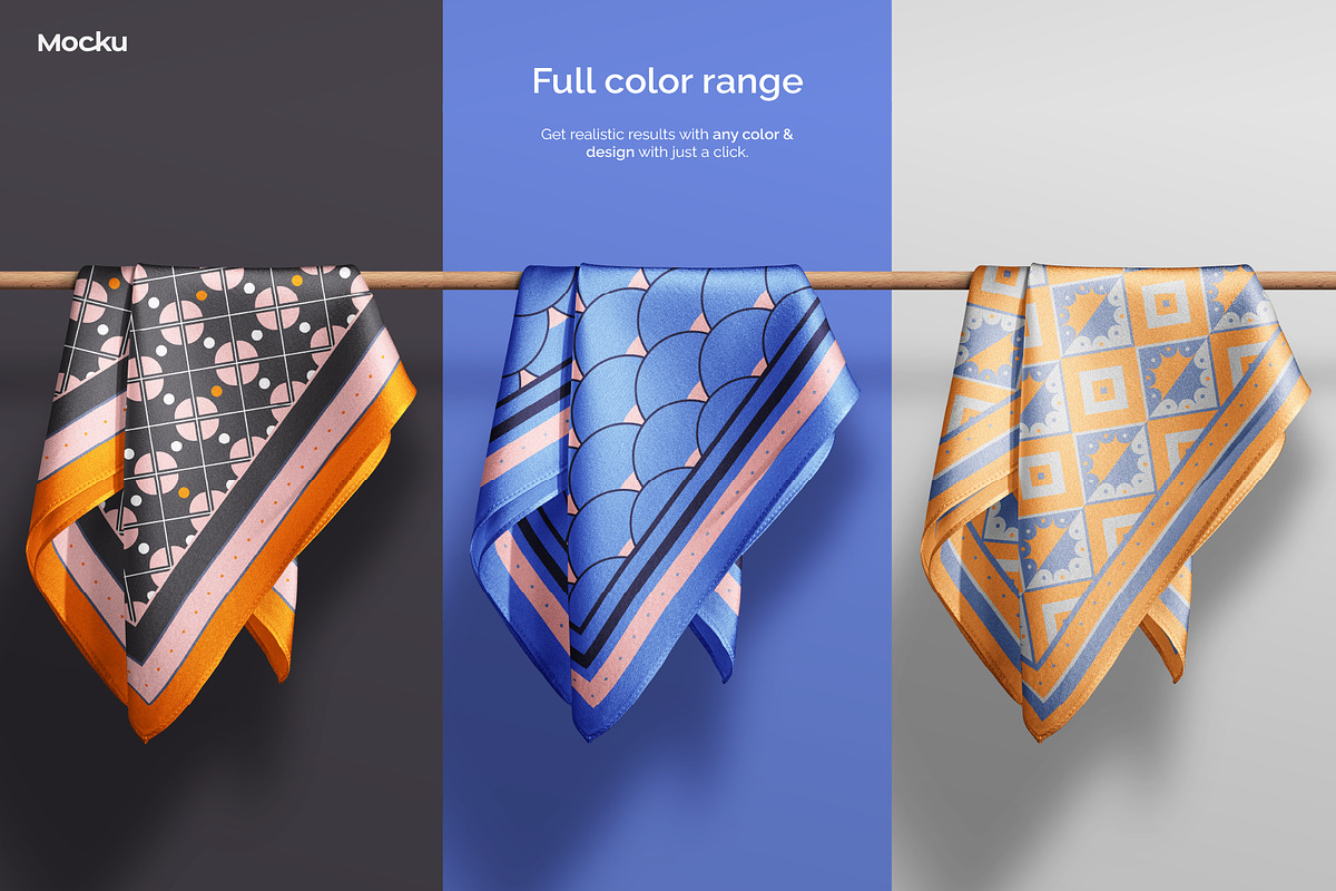 Silk Scarf Mockup - Studio series 02, an Apparel Mockup by Mocku