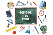Watercolor Clipart. Back to School, an Education Illustration by ...