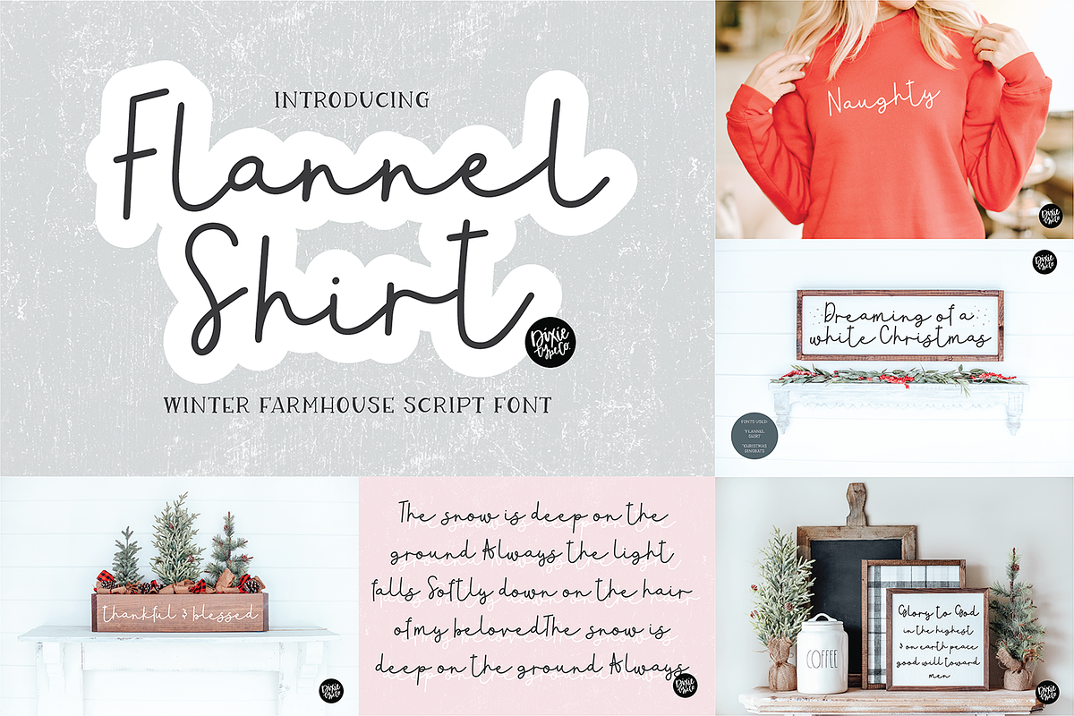 FARMHOUSE CHRISTMAS FONT BUNDLE, a Script Font by Blush Font Co.