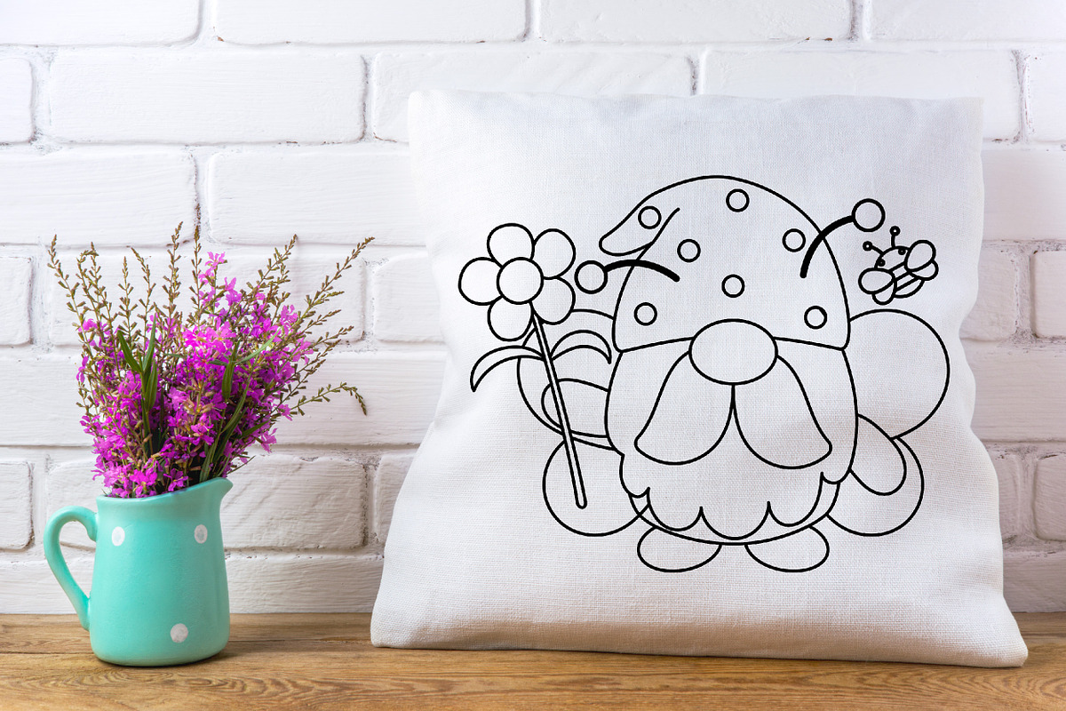 Gnomes Honey Bee Outline Clipart, an Animal Illustration by Noey smiley