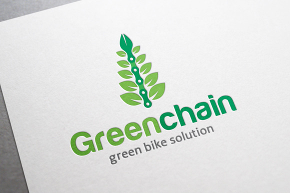 Green Chain - Bicycle Logo, a Branding & Logo Template by gunaonedesign