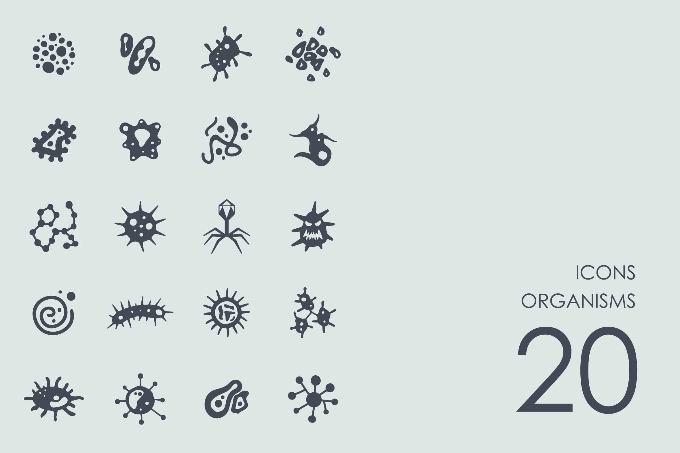 Organisms icons, an Icon by Palau