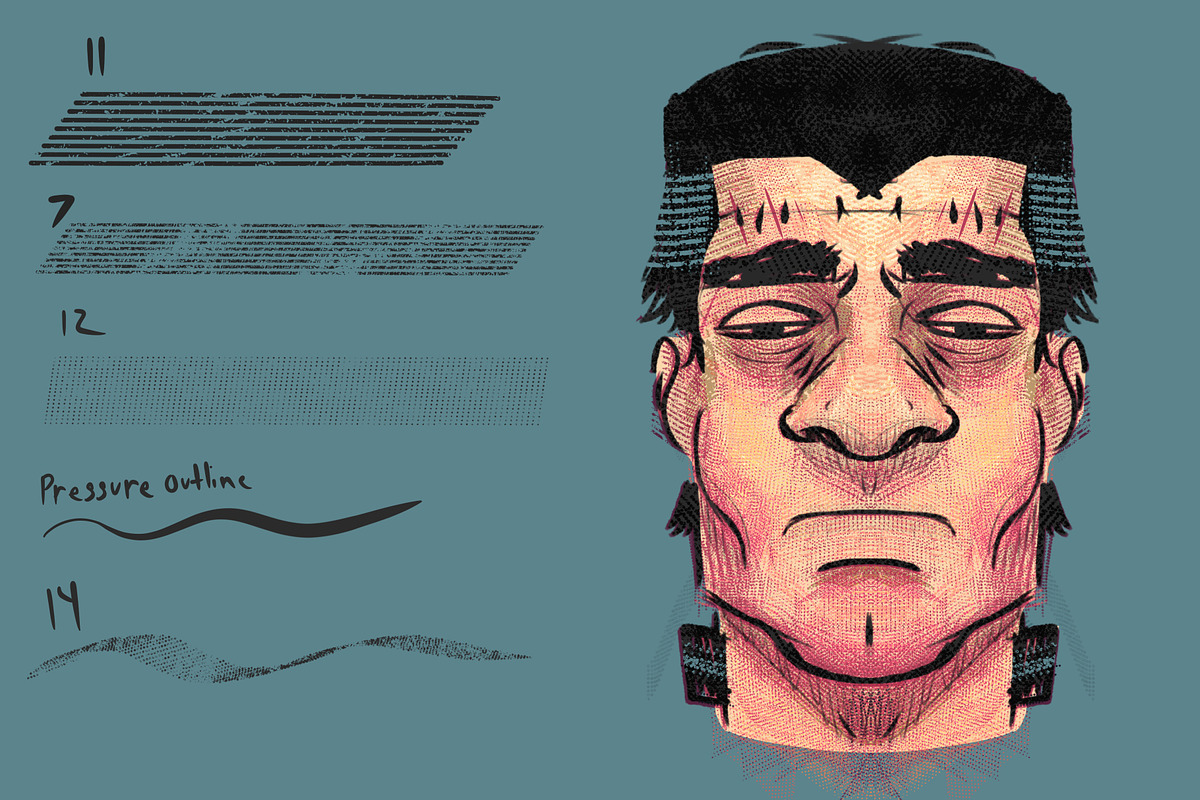 Hatching Procreate Brushes