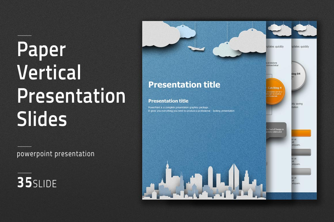 Paper Vertical Presentation Slides, a Presentation Template by GoodPello